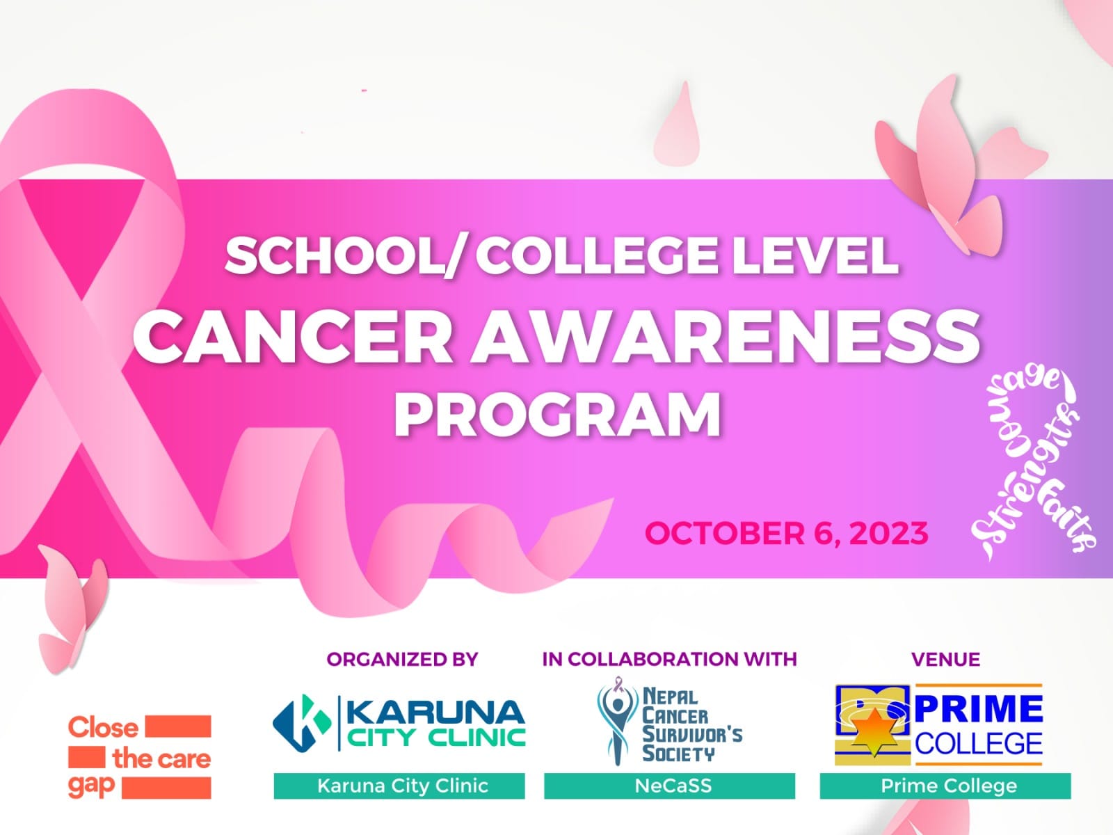 Cancer Awareness Program @Prime College - Karuna City Clinic